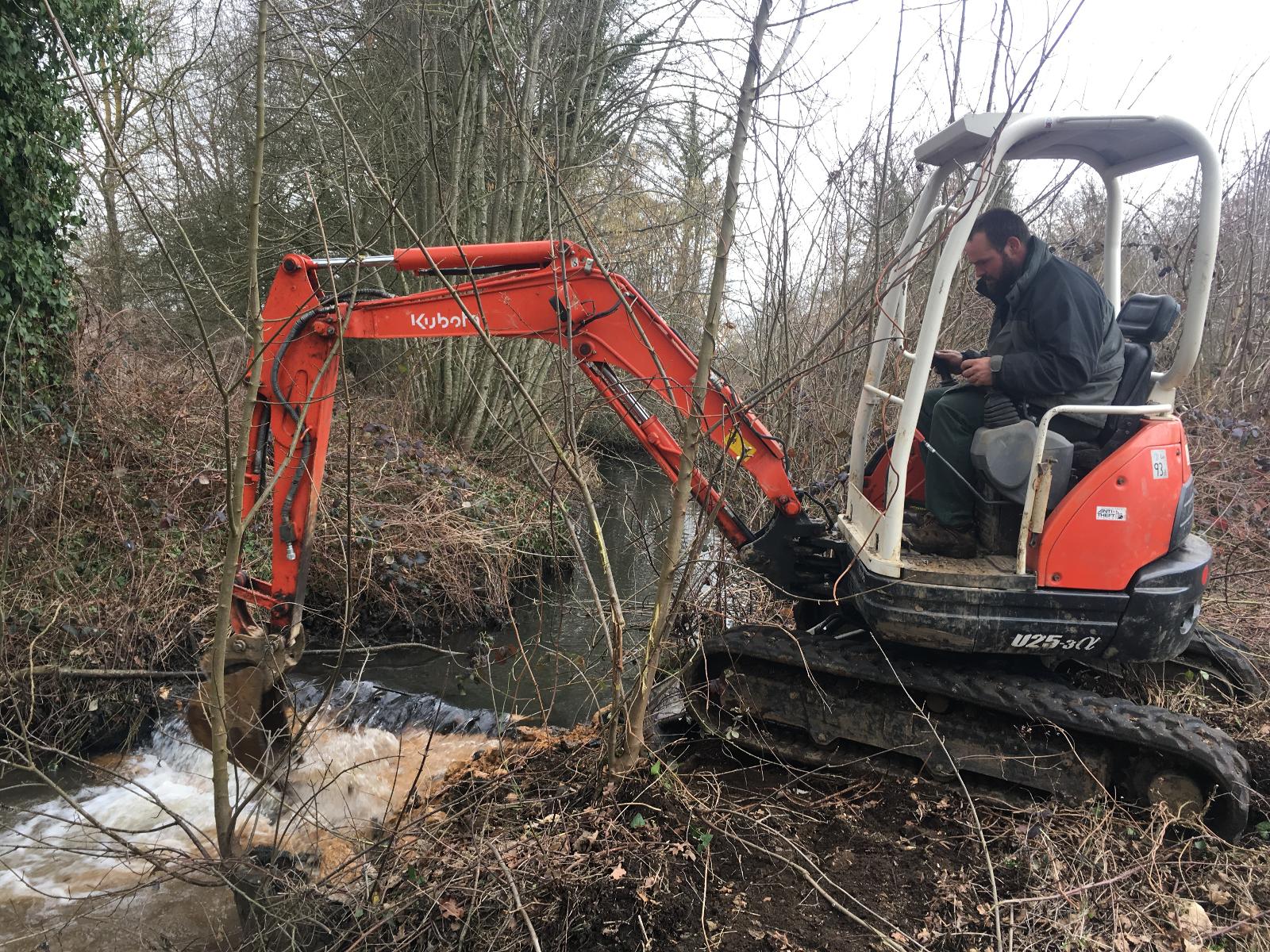 Aménagement de berges et entretien de végétaux de rivière, Sarthe