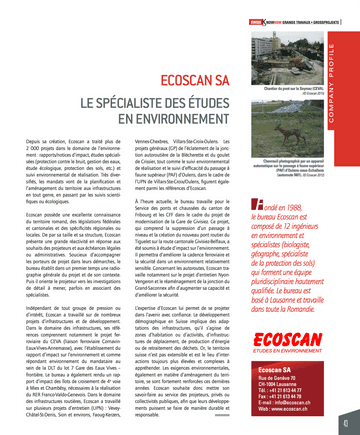 Contactez votre bureau d'études en environnement Ecoscan SA à Lausanne!