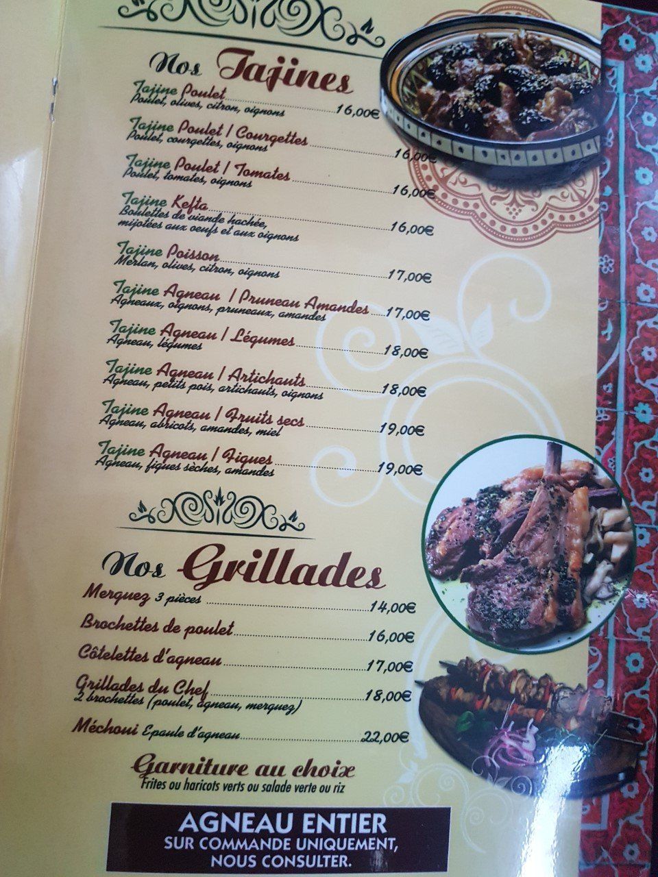 Des plats et des menus typiquement marocains à Ozoir-la-Ferrière