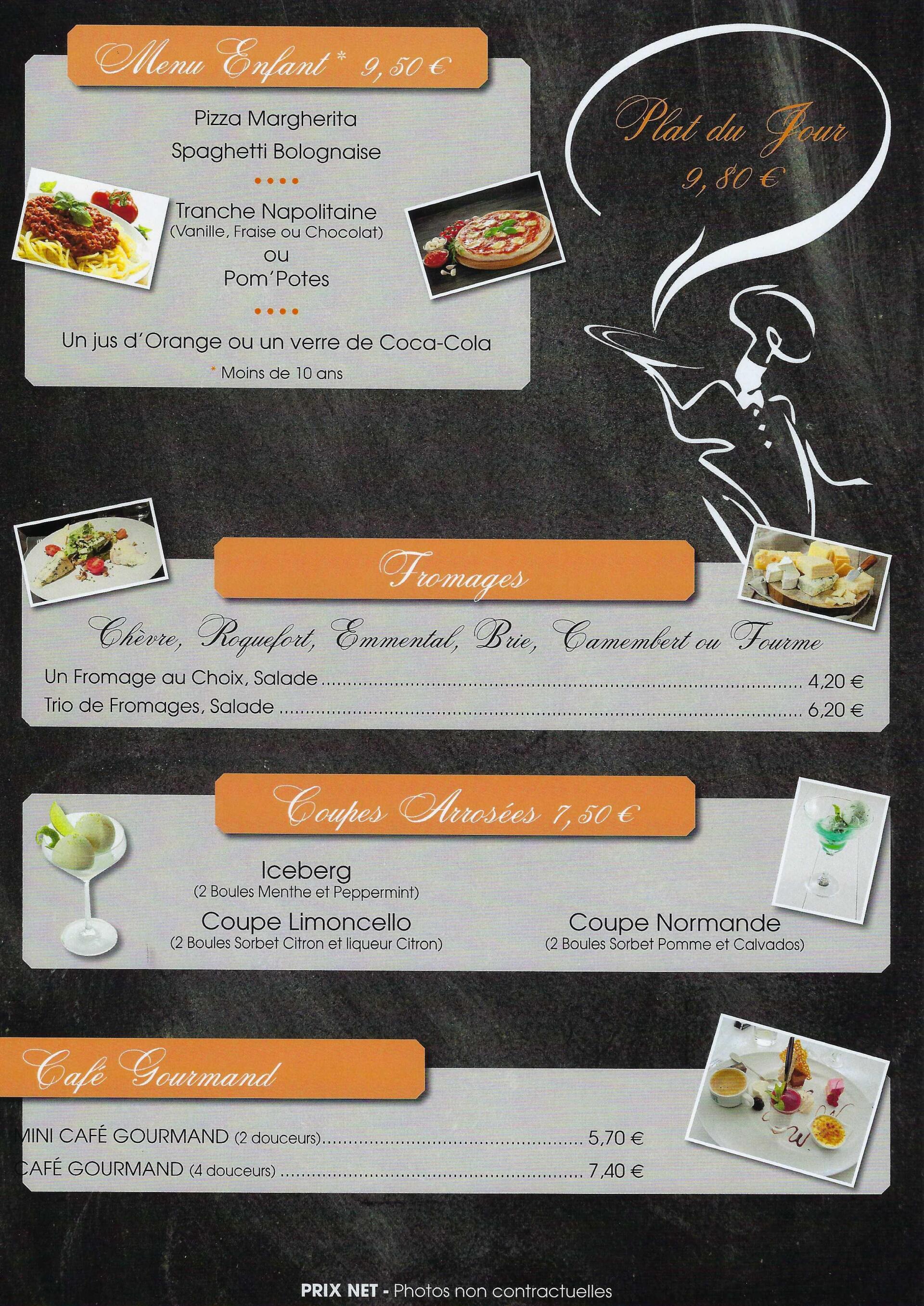 Découvrez la carte de notre restaurant à Saint-Just-en-Chaussée
