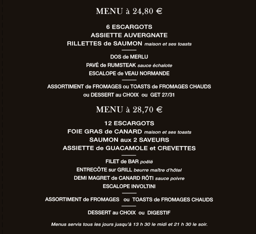 La carte et les menus du restaurant à Saint-Nicolas-de-Redon