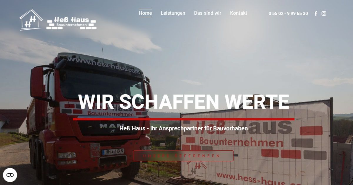 Impressum Heß Haus Bauunternehmen | Kontakt