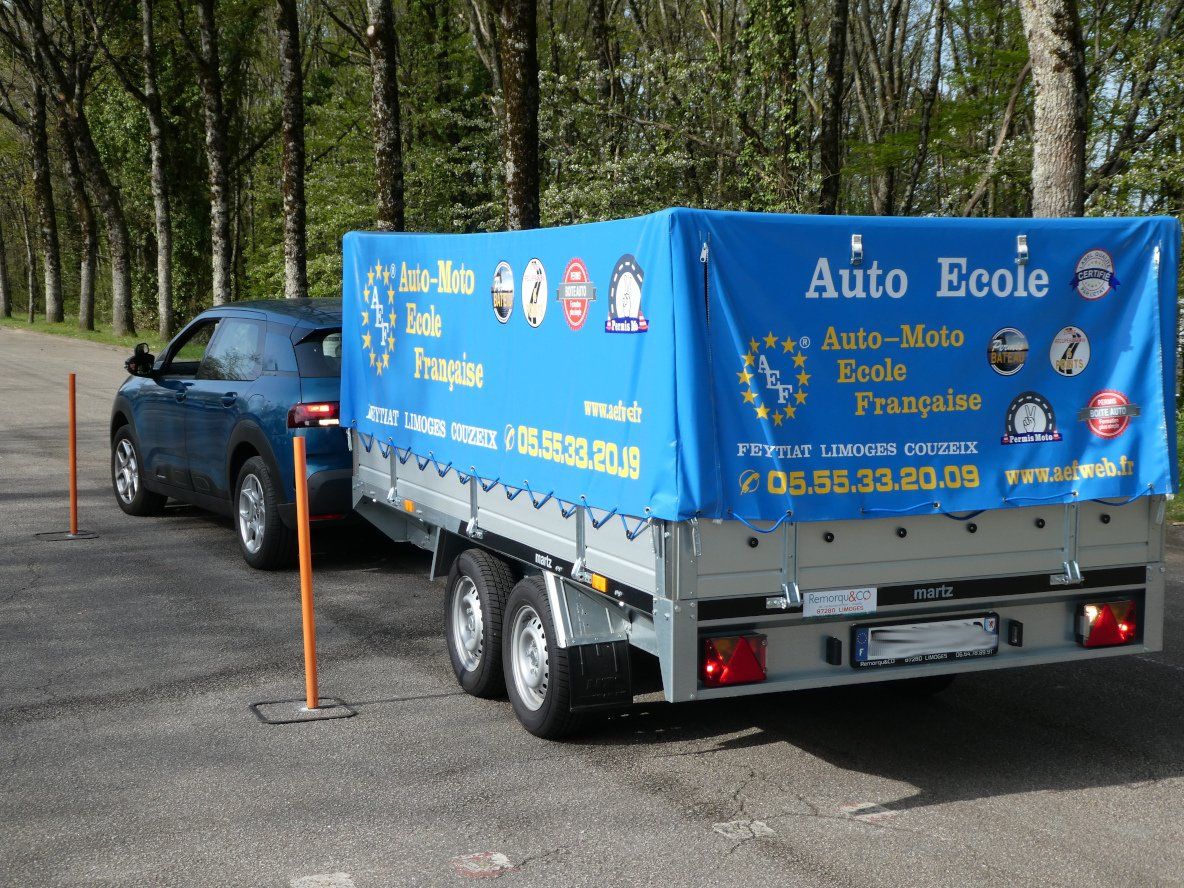 Permis remorque , Formation permis BE et B96 (cours et conduite)